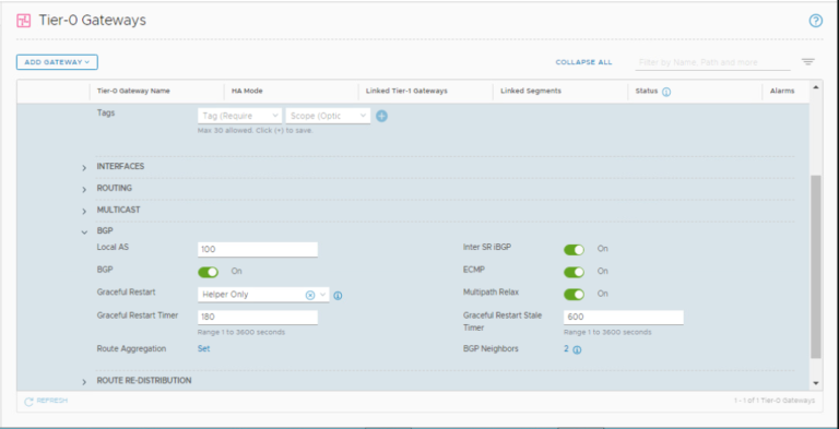 NSX-T 3.x – Configuring VRF Lite