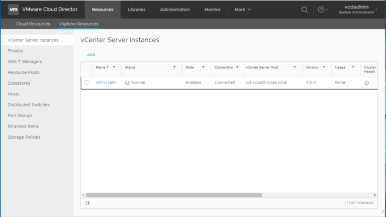VMware Cloud Director 10.x Integration with vCenter 7.x and NSX-T 3.x