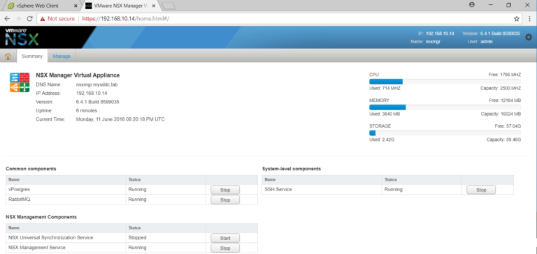 Step-By-Step: Install and Configure NSX Manager 6.4.1