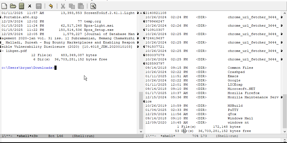 Using Emacs as Terminal Multiplexer on Windows