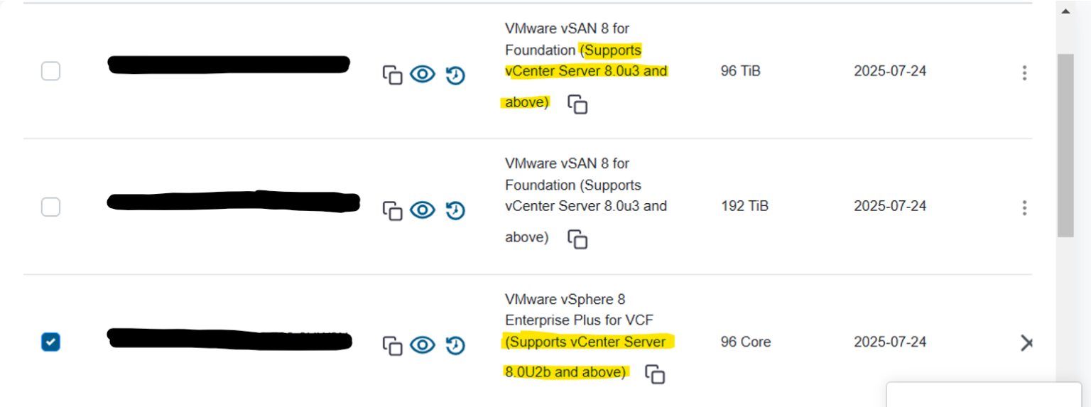 VCF 5.1.0 – Issue replacing Perpetual Licenses with new Subscription ones