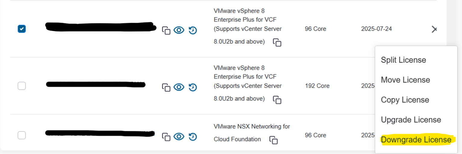 VCF 5.1.0 – Issue replacing Perpetual Licenses with new Subscription ones
